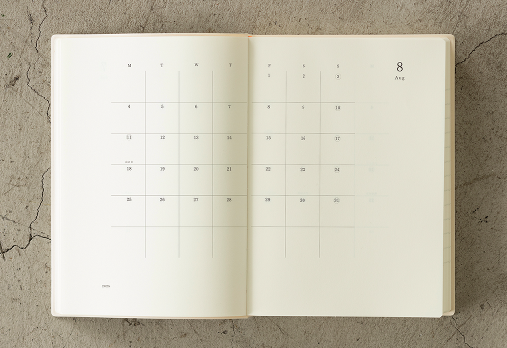 2025 Midori MD Notebook Diary A6 - 1 Day 1 Page – Beso Bisou