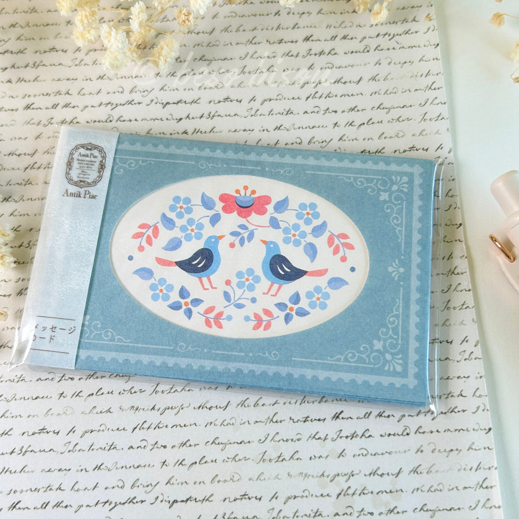 Blue Birds Mini Greeting Notecard Set – Beso Bisou