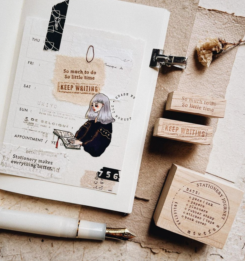 PensPaperPlanner - "Keep Writing" Rubber Stamp – Beso Bisou